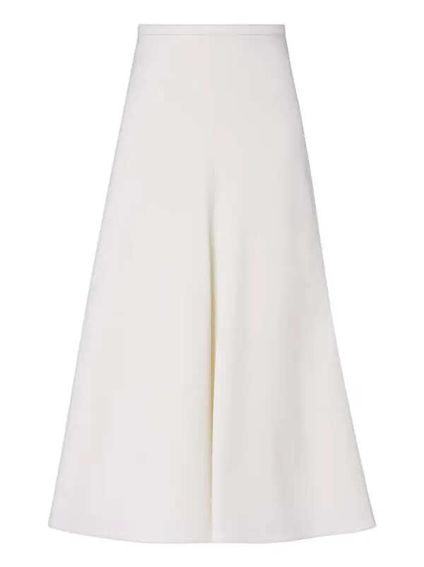 Brunello Cucinelli Wool Midi Skirt - White
