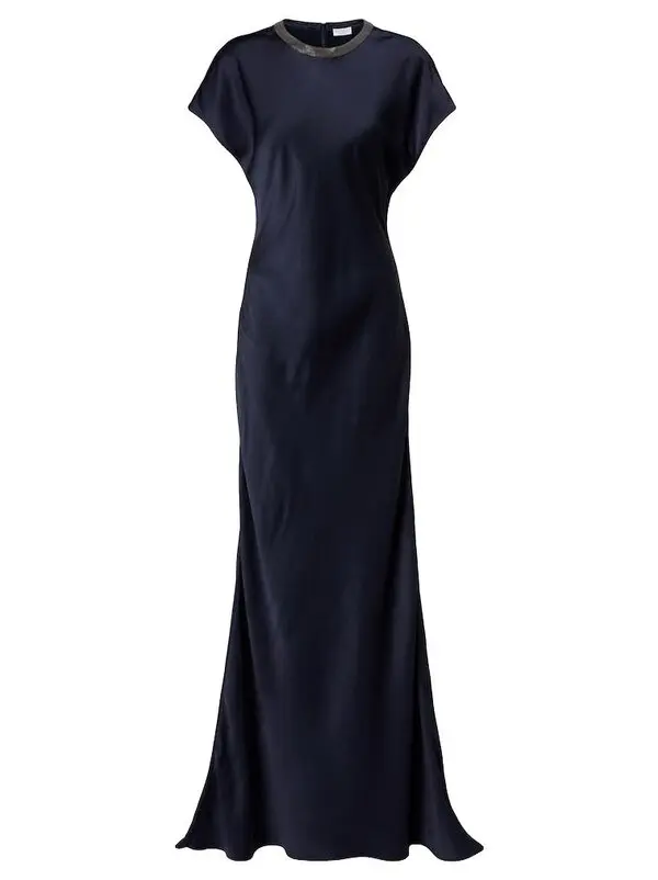 Brunello Cucinelli Embellished Gown - Blue