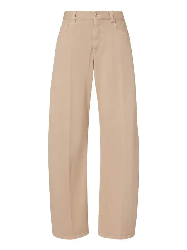 Brunello Cucinelli Mid-rise Wide-leg Jeans - Beige