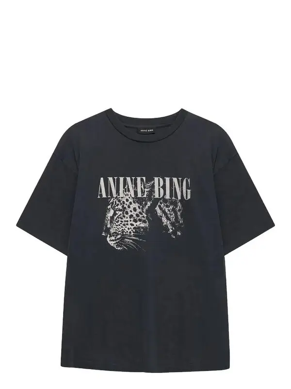 ANINE BING Graphic Print T-shirt - Black