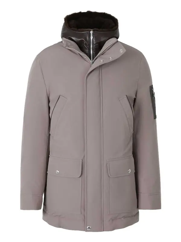 Brunello Cucinelli Technical Puffer With Removable Details - Brown