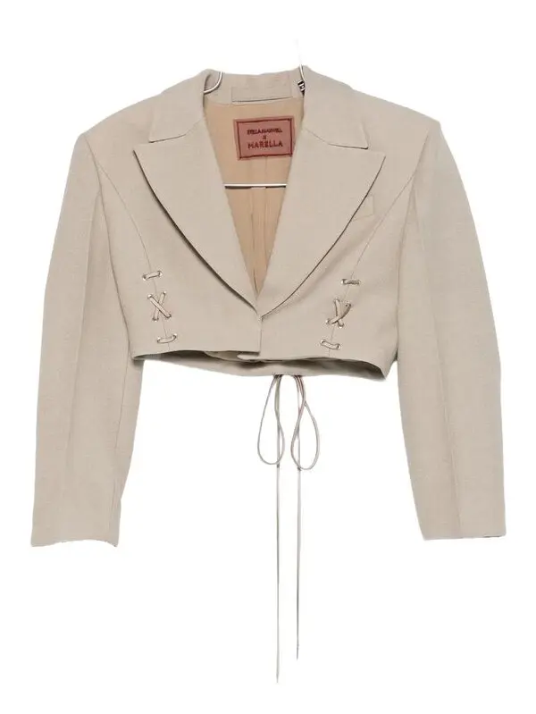 STELLA MAXWELL FOR MARELLA Lace-up Jacket - Beige
