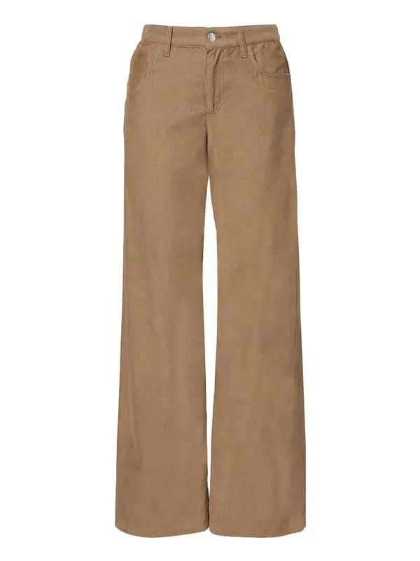 THE ROW Eglitta Corduroy Straight Pants - Beige