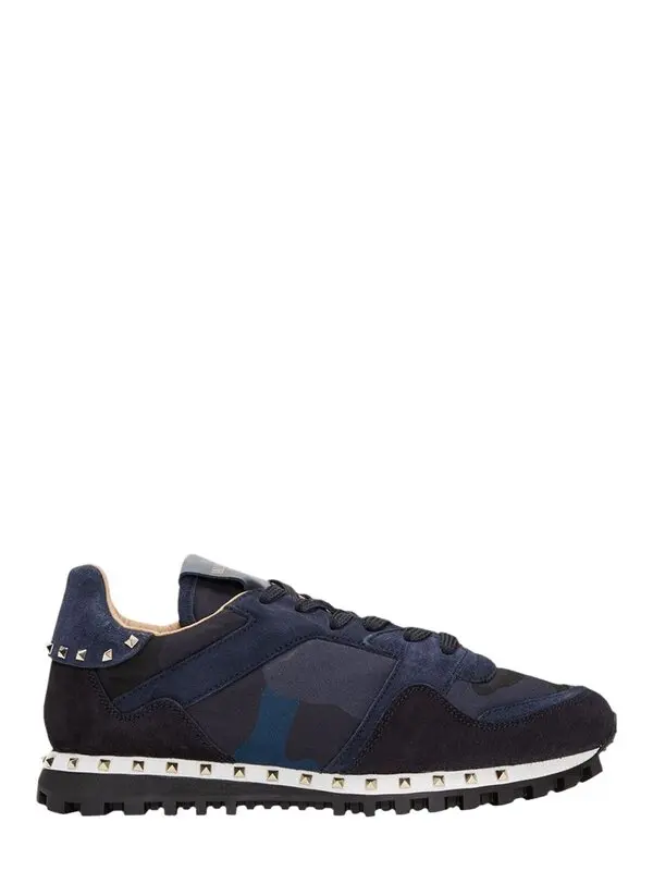 Valentino Garavani Rockstud Camo Sneakers - Blue