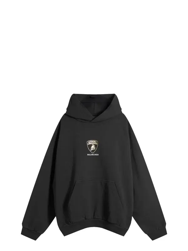 Balenciaga Medium Fit Hoodie - Black