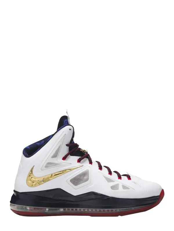 Nike Lebron 10+ Sport Pack 'gold Medal' Sample Sneakers - White