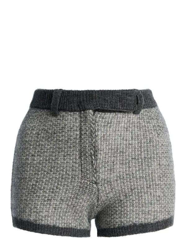 AYA MUSE Avel Wool, Cashmere, And Silk Shorts - Grey