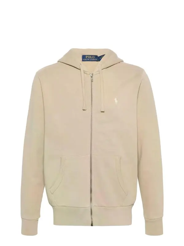 Polo Ralph Lauren Cotton Jersey Zipped Hoodie - Neutrals