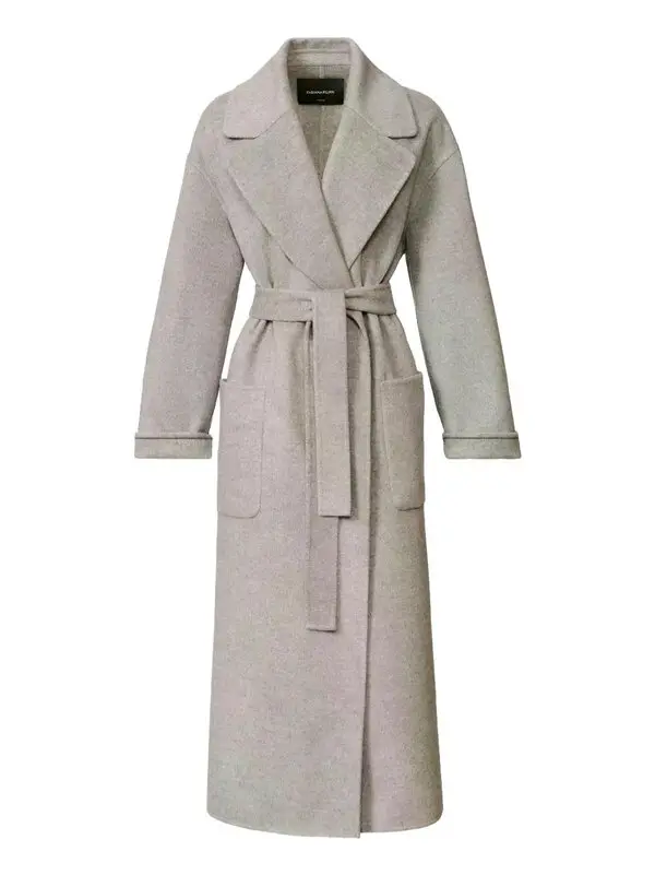 Fabiana Filippi Belted Patch-pocket Coat - Grey