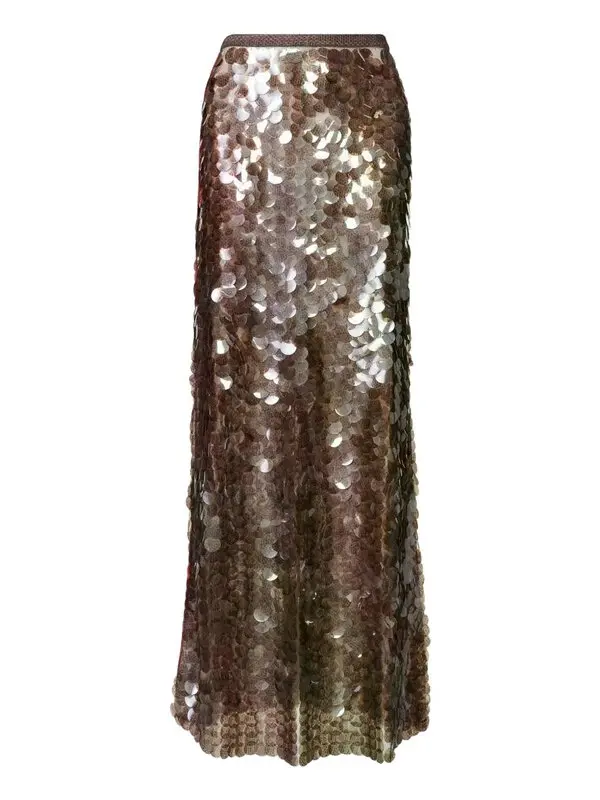 Fabiana Filippi Sequin-embellished Maxi Skirt - Brown