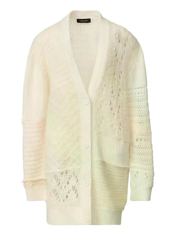 Fabiana Filippi Patchwork Knit Cardigan - Neutrals