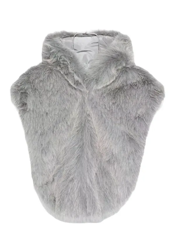 Patrizia Pepe Faux-fur Sleeveless Jacket - Grey