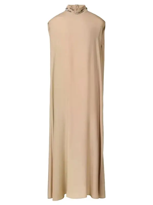 Fabiana Filippi Embellished Mock-neck Maxi Dress - Neutrals