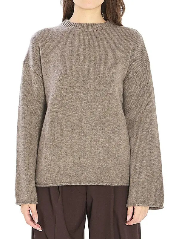 LISA YANG Kristy Crew-neck Sweater - Beige