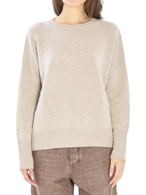 LISA YANG Mila Crew-neck Cashmere Sweater - Beige