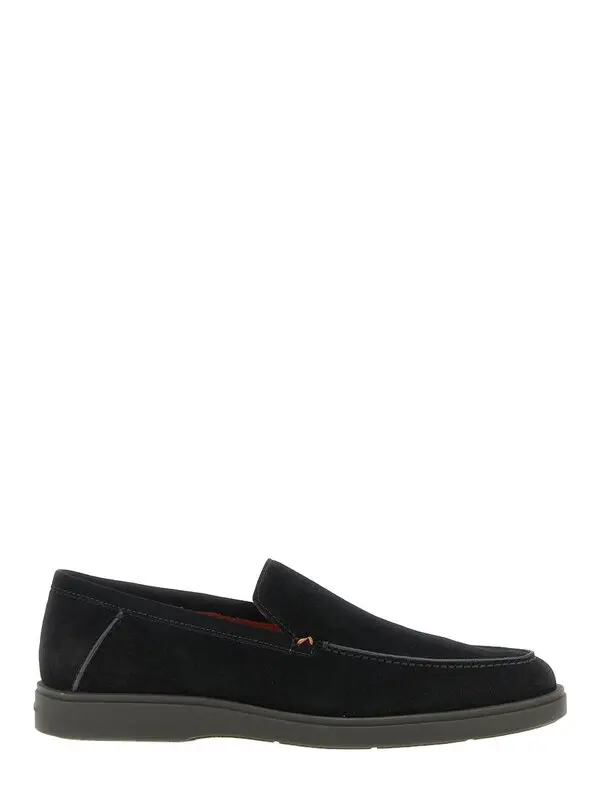 Santoni Suede Loafers - Black