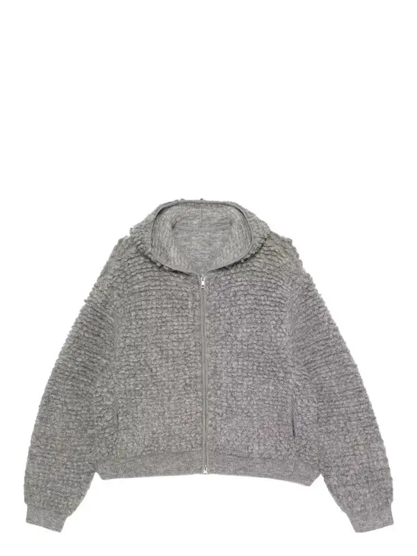JNBY Hooded Zip-up Cardigan - Grey