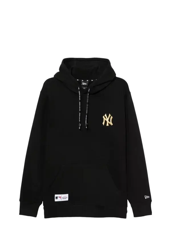 New Era Logo-embroidered Hoodie - Black