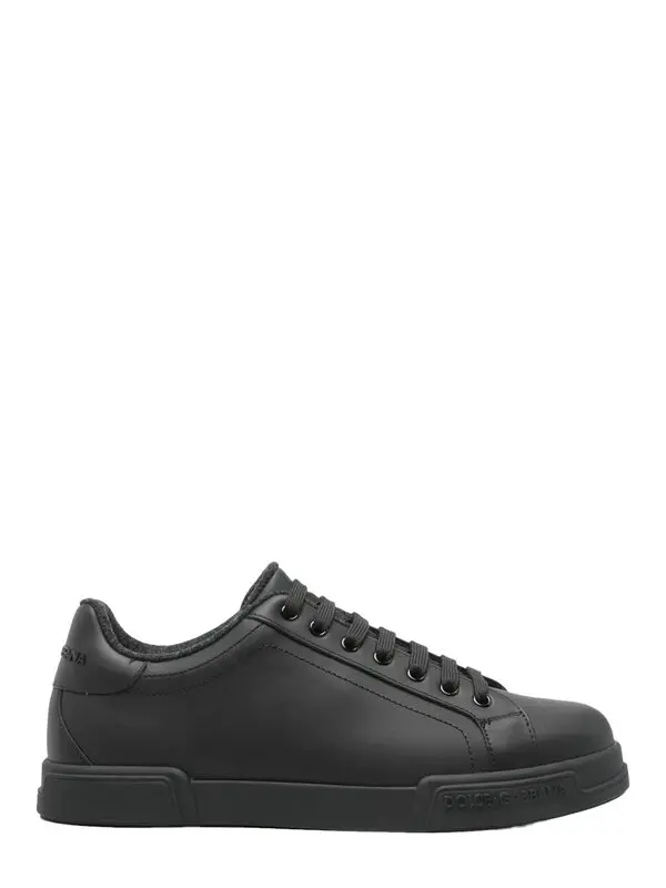 Dolce & Gabbana Leather Sneakers - Black