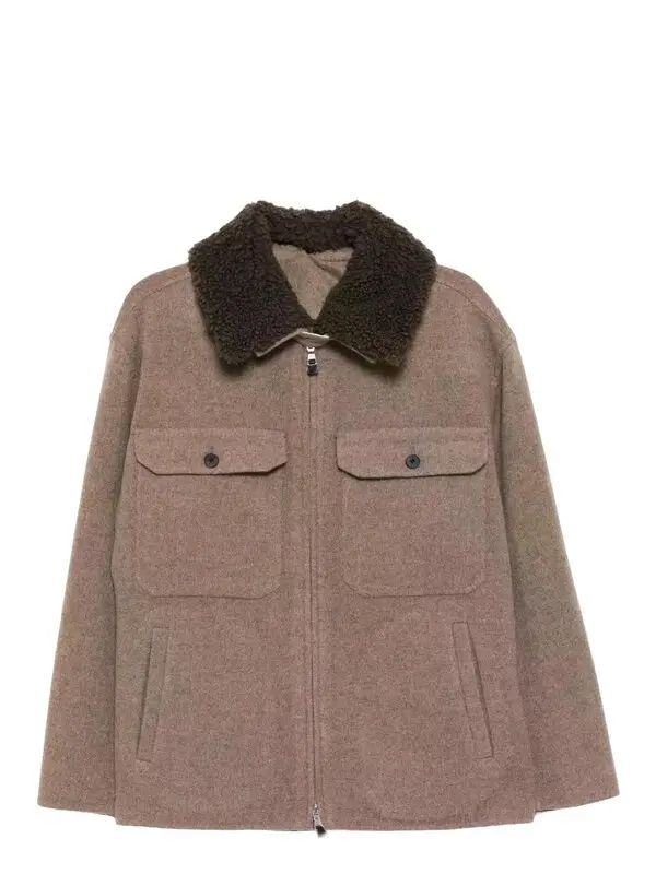 CROQUIS Detachable Collar Jacket - Brown