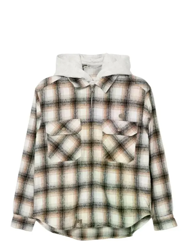 CHOCOOLATE Logo-embroidered Checked Jacket - Neutrals