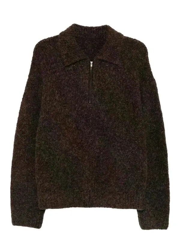 CROQUIS Mock-neck Jumper - Brown