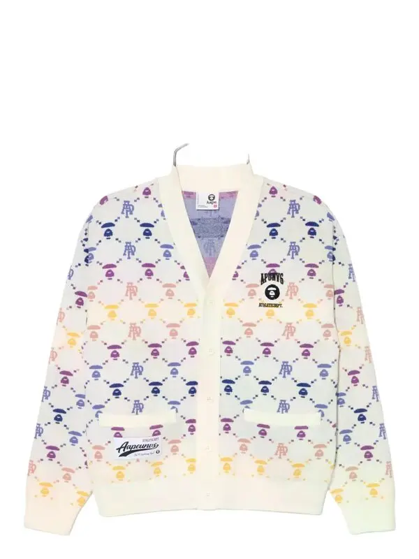 AAPE BY *A BATHING APE® Logo-print Cardigan - Neutrals