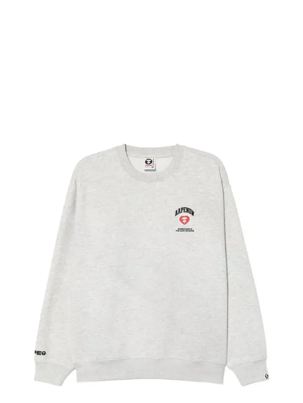 AAPE BY *A BATHING APE® Logo Patched Sweatshirt - Grey