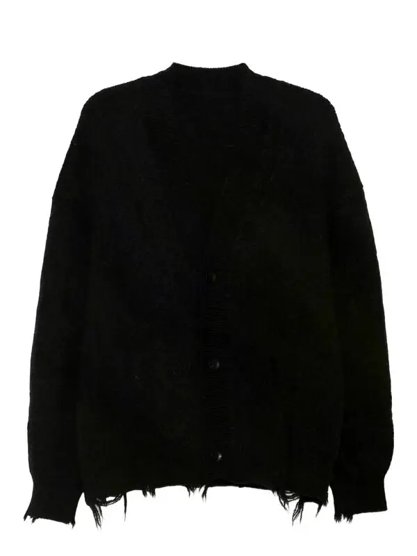 CROQUIS Distressed Cardigan - Black