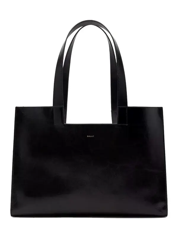Bally Leather Tote Bag - Black