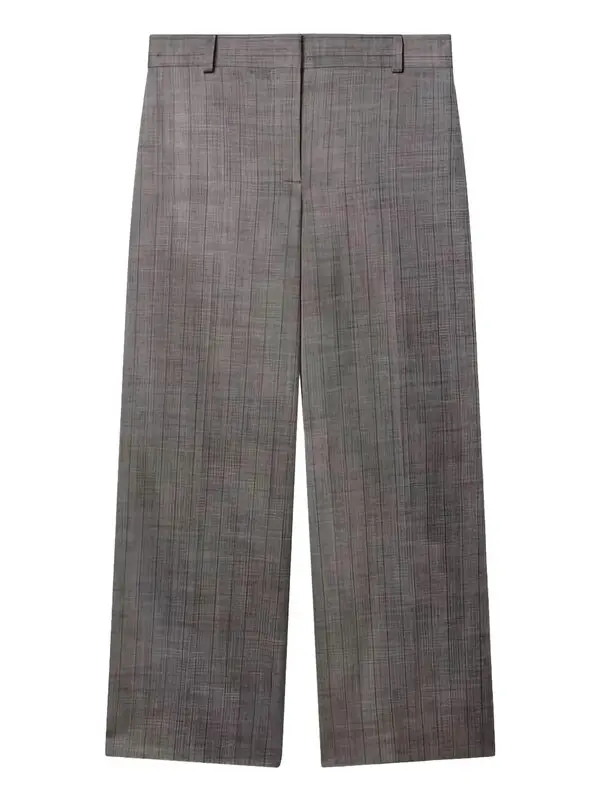 Stella McCartney Wool Checked Trousers - Grey