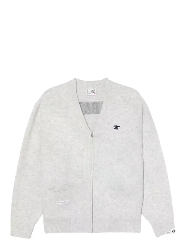 AAPE BY *A BATHING APE® Moonface Zip-up Cardigan - Grey