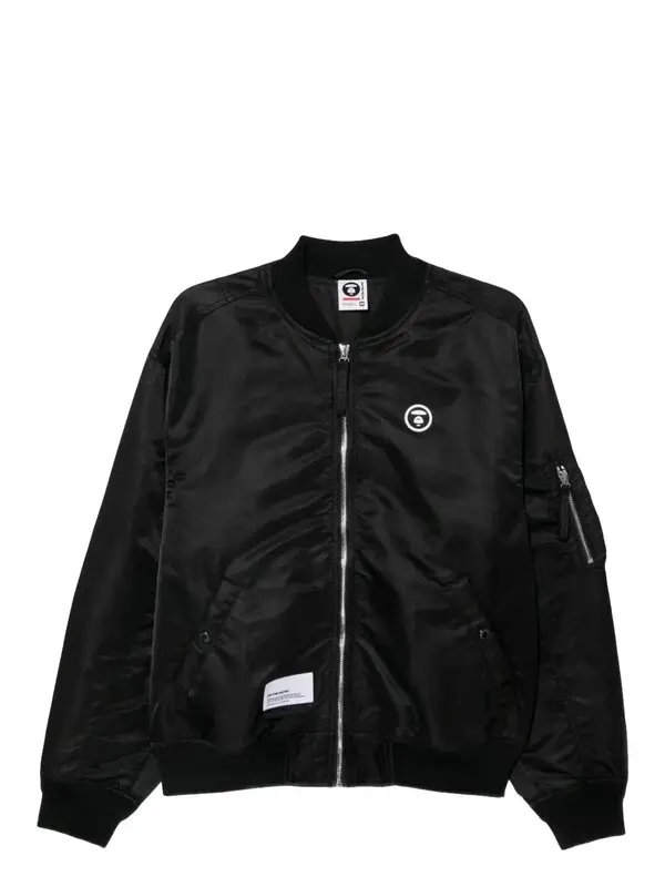 AAPE BY *A BATHING APE Logo Bomber Jacket - Black
