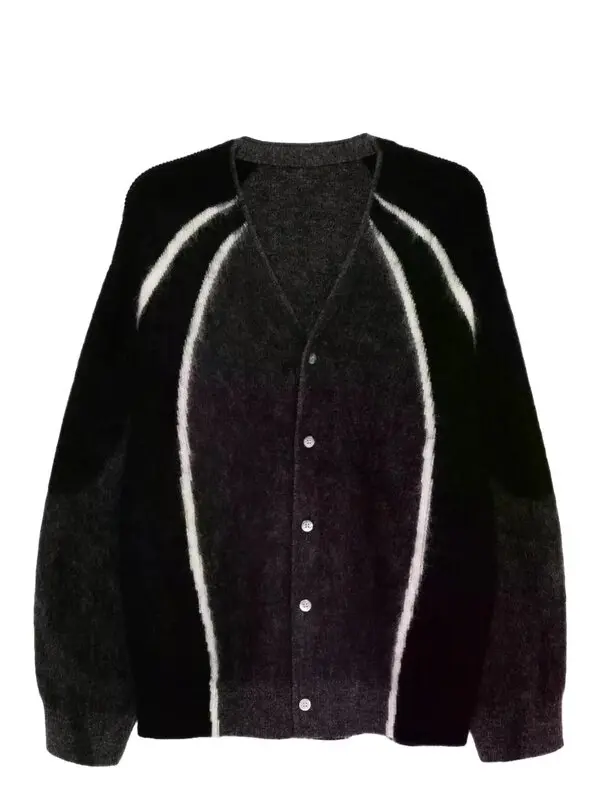 CROQUIS Patterned Cardigan - Black
