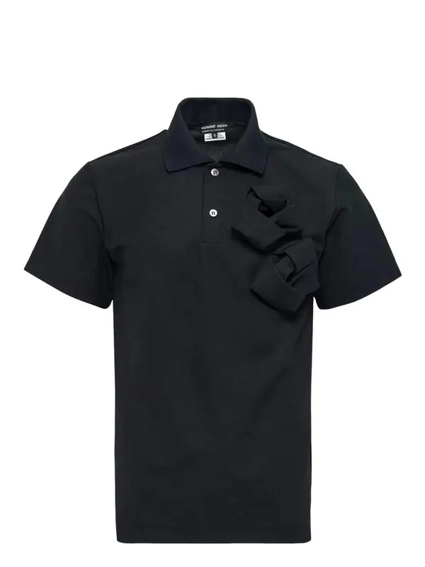 Comme Des Garçons Knotted Polo Shirt - Black