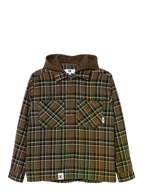 CHOCOOLATE Logo-embroidered Checked Jacket - Brown