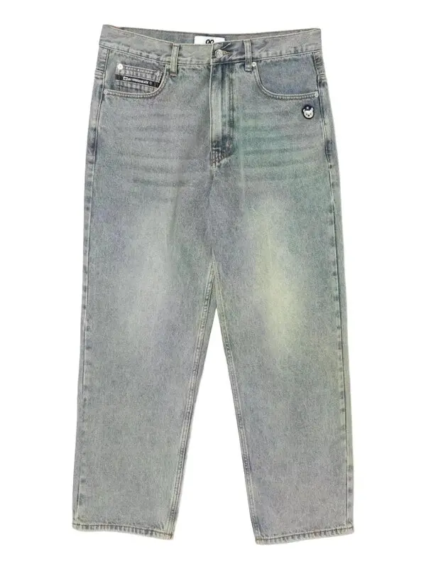CHOCOOLATE Bear-embroidered Jeans - Blue