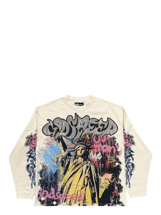 GODSPEED Vandal Long Sleeve T-shirt - Bone