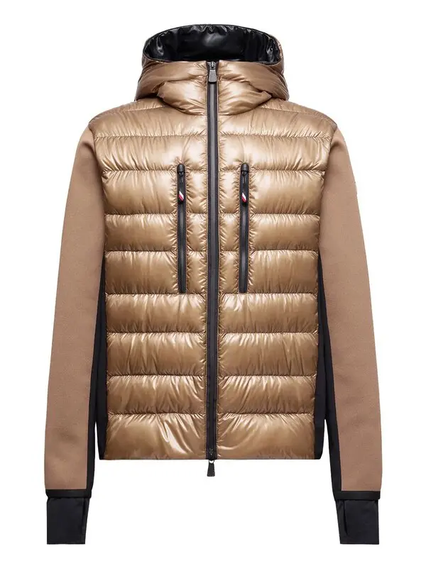 Moncler Padded Zip-up Hoodie - Beige