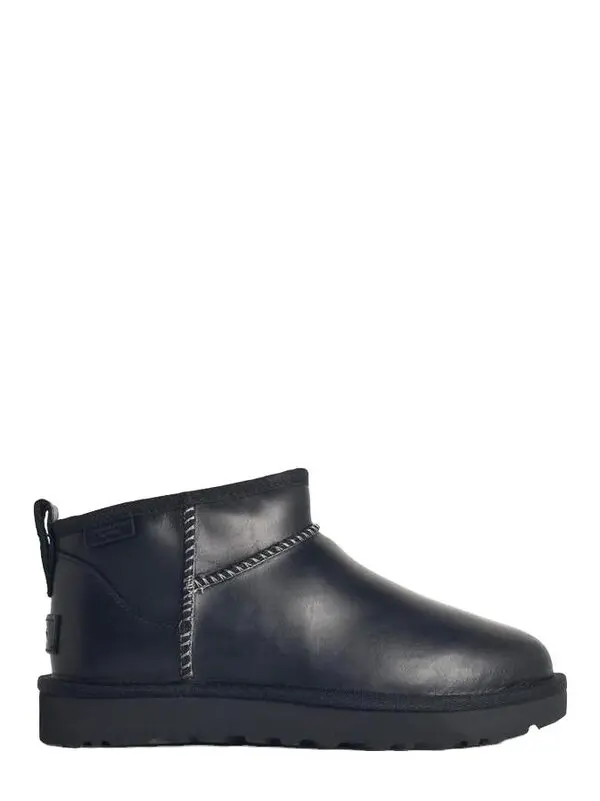 UGG Classic Ultra Mini Leather Regenerate Boots - Black