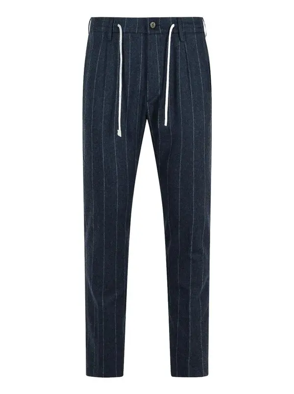 Eleventy Wool And Cashmere Trousers - Blue