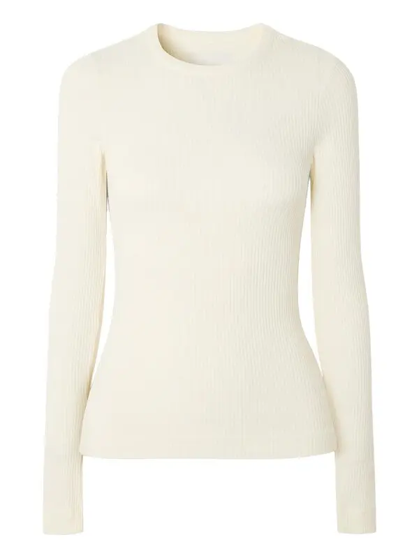 Citizens Of Humanity Bina Ribbed Stretch Top - Neutrals