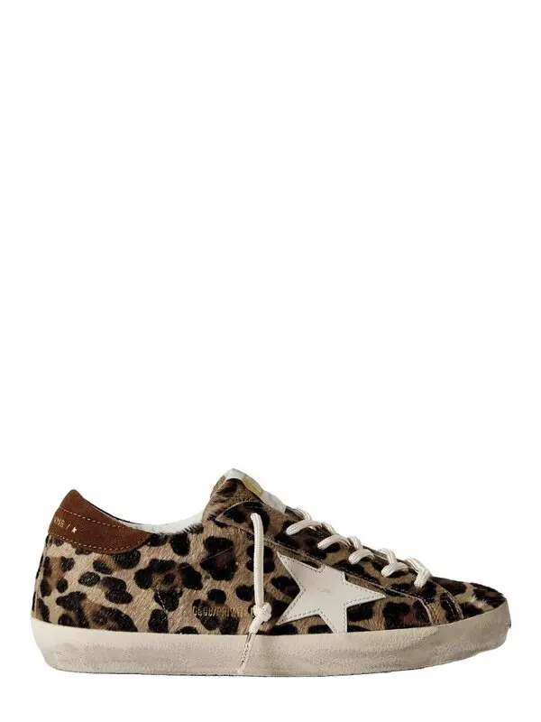 GOLDEN GOOSE Super-star Leopard-print Calf Hair Sneakers - Animal Print