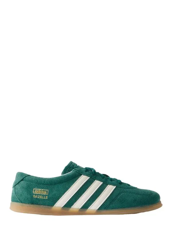 Adidas Originals By Alexander Wang Gazelle Lo Pro Leather-trimmed Suede Sneakers - Green