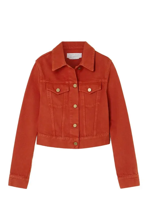 Gabriela Hearst Bronte Recycled-denim Jacket - Orange