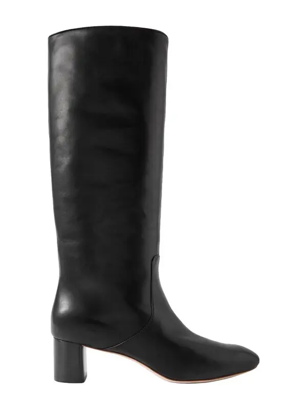 LOEFFLER RANDALL Gia Leather Knee Boots - Black