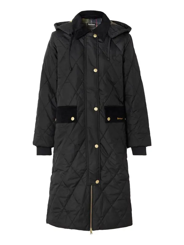 Barbour Meredith Hooded Quilted Jacket - Black