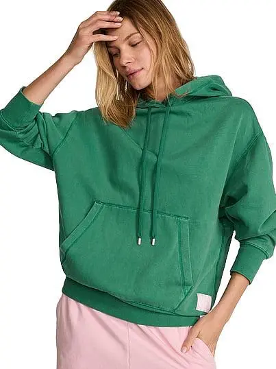 Victoria's Secret Angel Essentials Iconic Fleece Relaxed Hoodie - Green