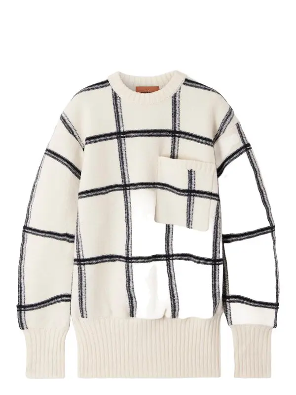 Missoni Checked Wool Sweater - White