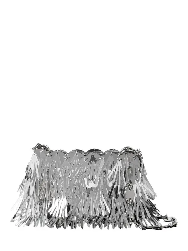 Rabanne Paillette-embellished Twill Shoulder Bag - Silver